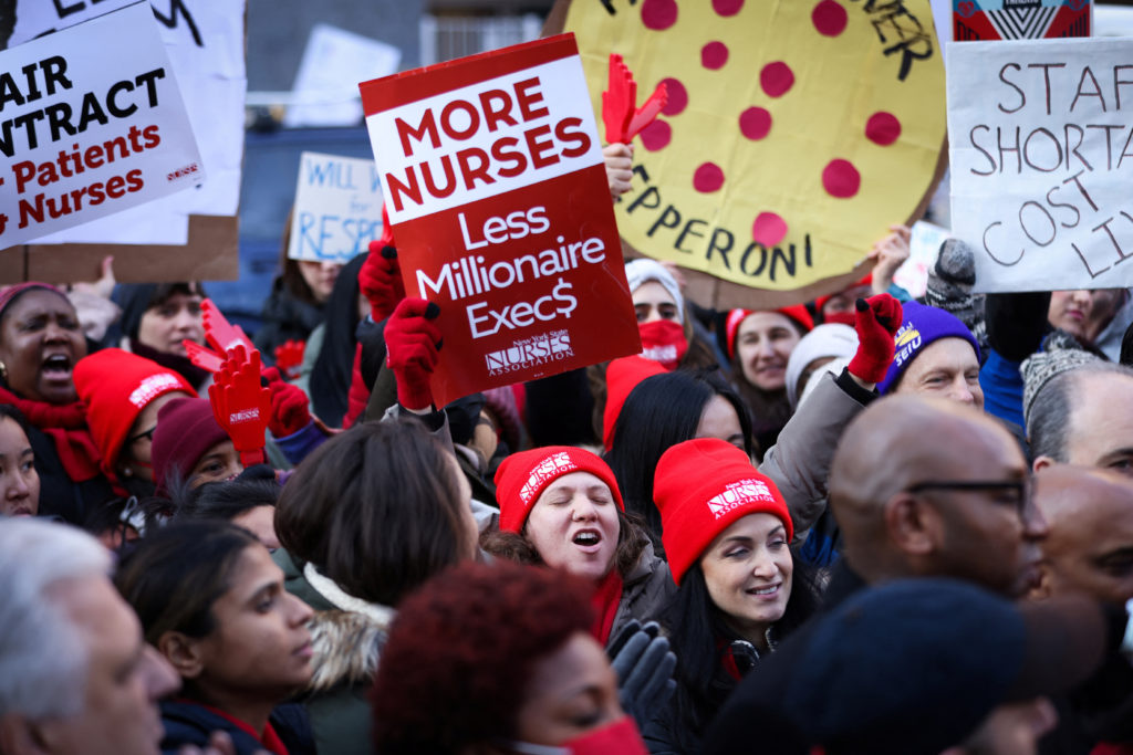 New York nurses strike highlights deep divide over staffing, safety ...