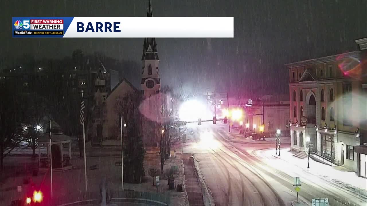 Rain flips to snow in some parts of Vermont, New York. Slick travel ...