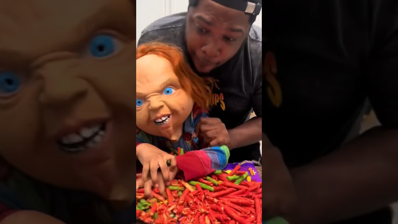 Dad catches evil Chucky destroying Takis