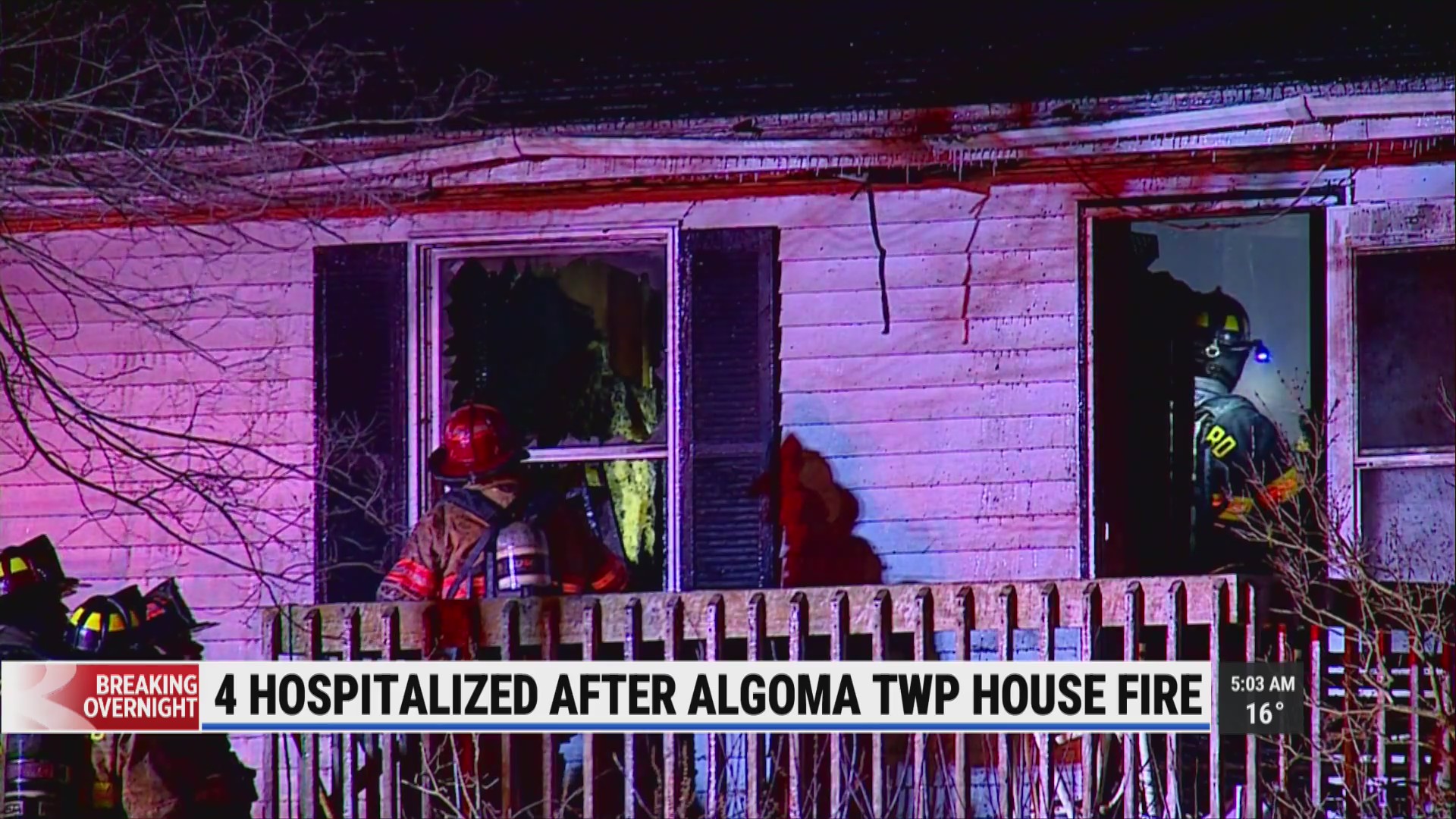 House fire near Cedar Springs sends 4 to hospital