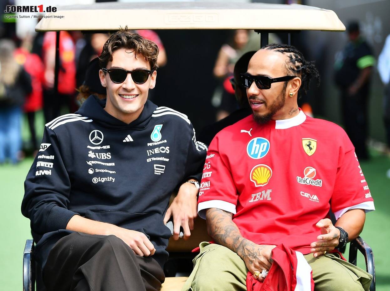 Bürostreich bei Mercedes: Warum Hamilton ein Foto mit Russell missfiel