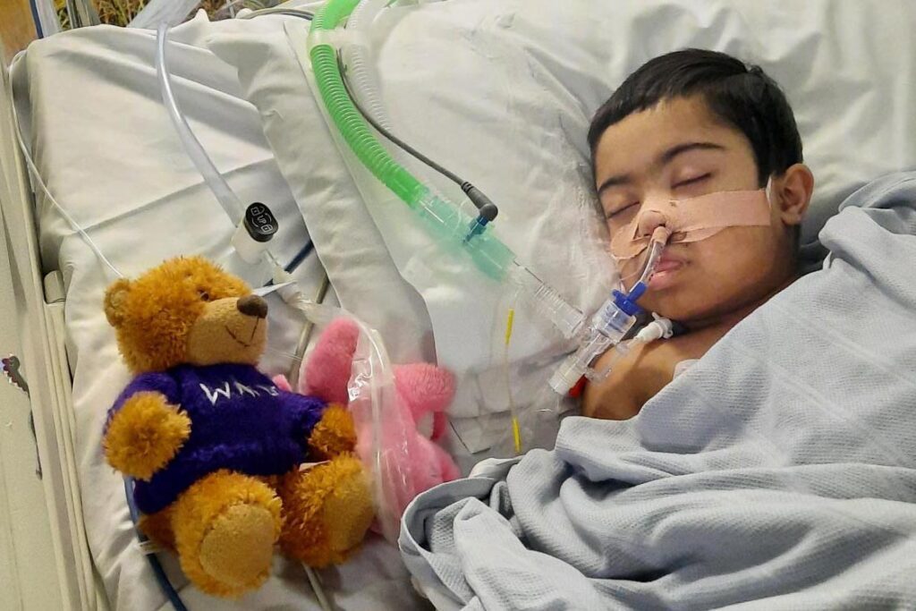 Boy nearly died from flu which left him needing a pacemaker