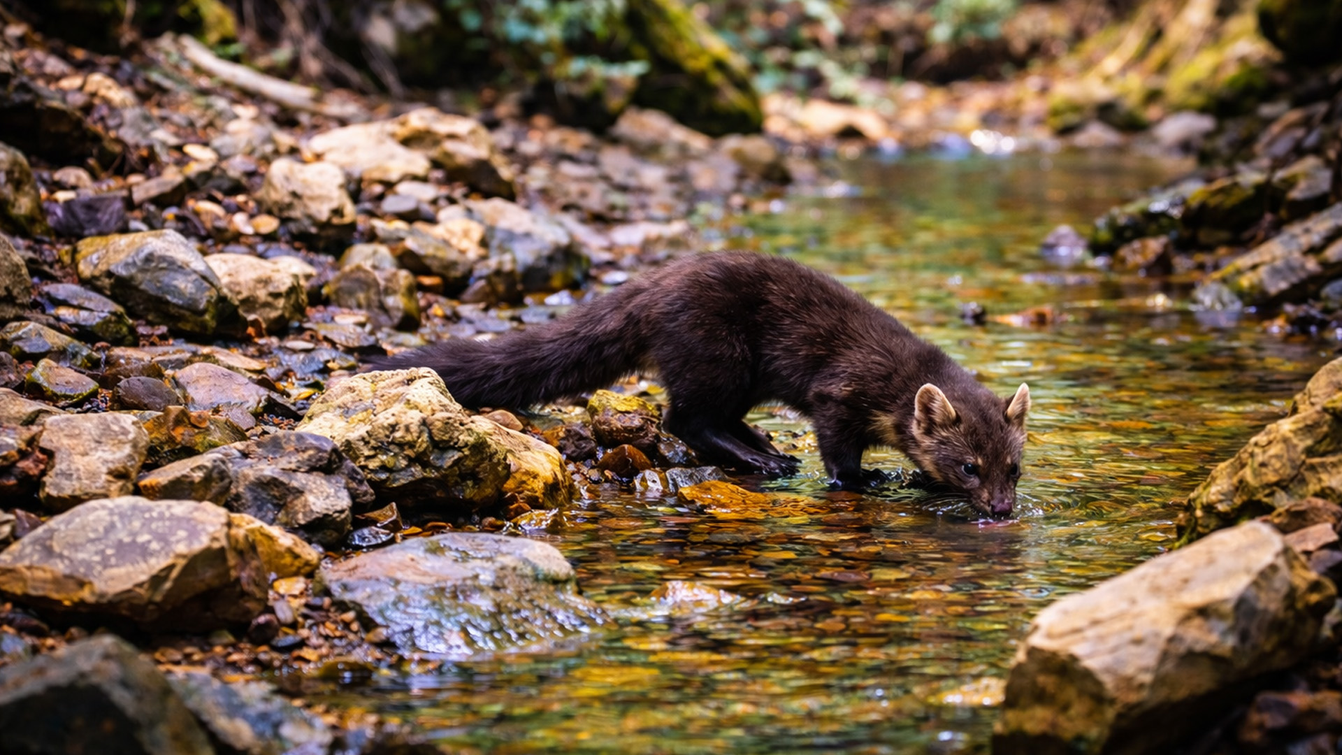 Wildlife activity captured by a hidden camera