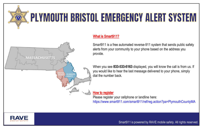 Emergency alerts change for Plymouth, Bristol counties. How to sign up