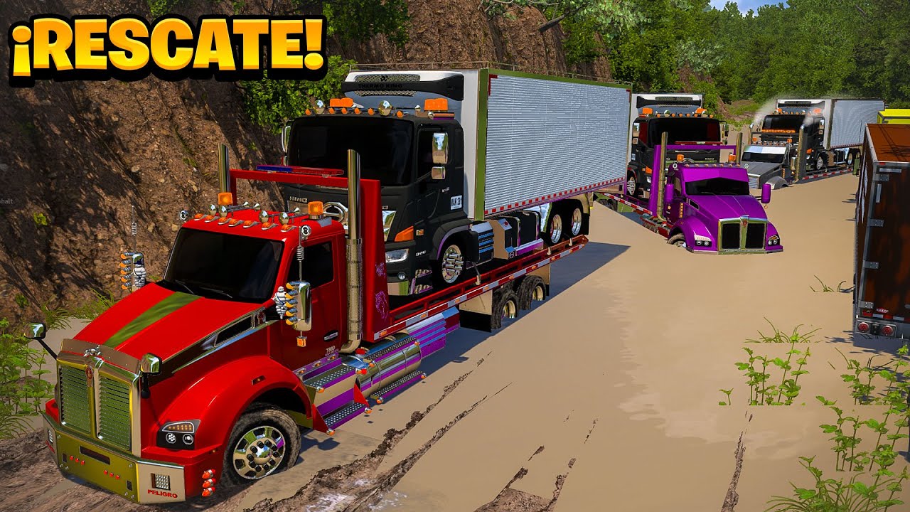 ¡Rescate a camión atrapado en un río! | American Truck Simulator