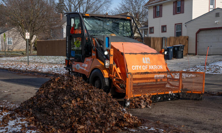 Those leaf piles will soon be gone as Akron crews finish final rounds