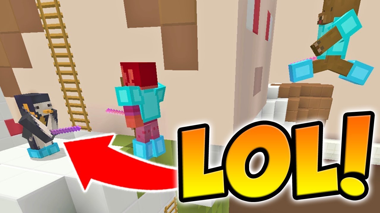 Knocking all the seekers off buildings in Minecraft hide and seek