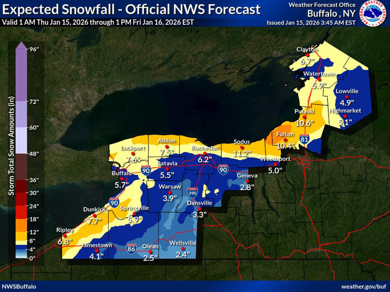Snow blankets WNY, closes schools as bitter cold moves in