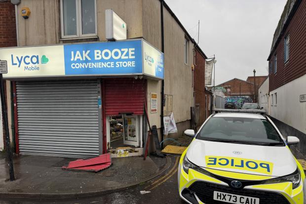 Burglars run from Shirley shop after owner disturbs them