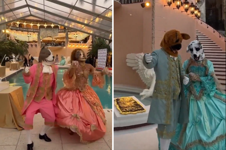 Mar-a-Lago event with dog masks and period costumes sparks online mockery