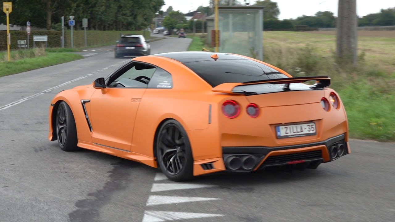 High performance cars show off powerful acceleration