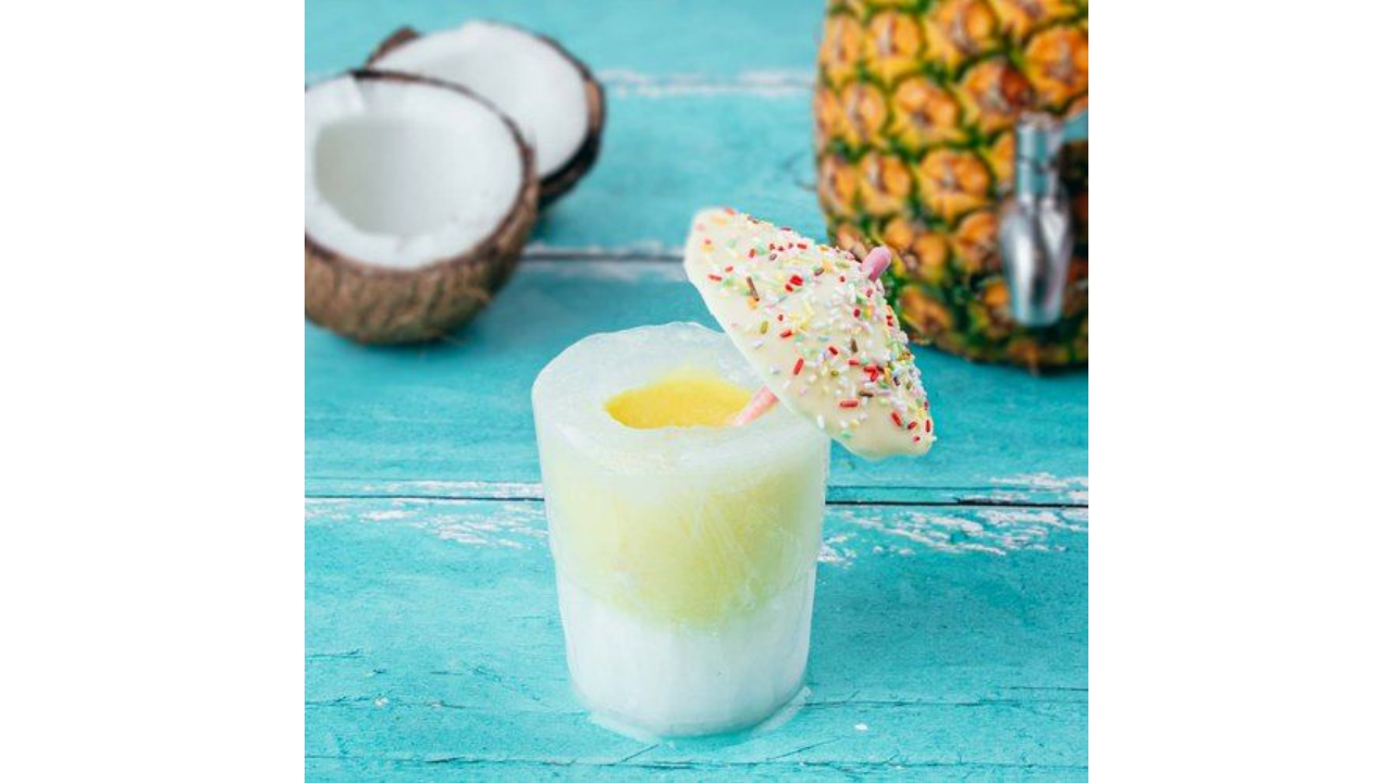 DIY festive cocktail umbrellas & tropical pina colada recipe