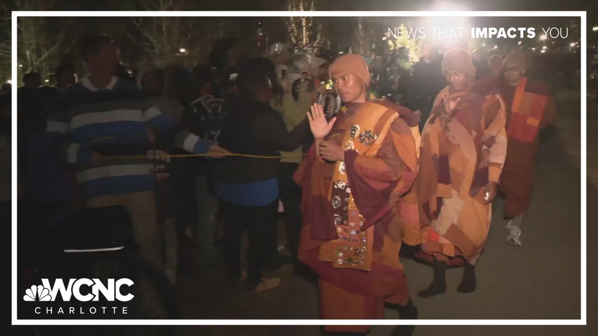 Buddhist monks on a 2300-mile walk for peace reach Charlotte