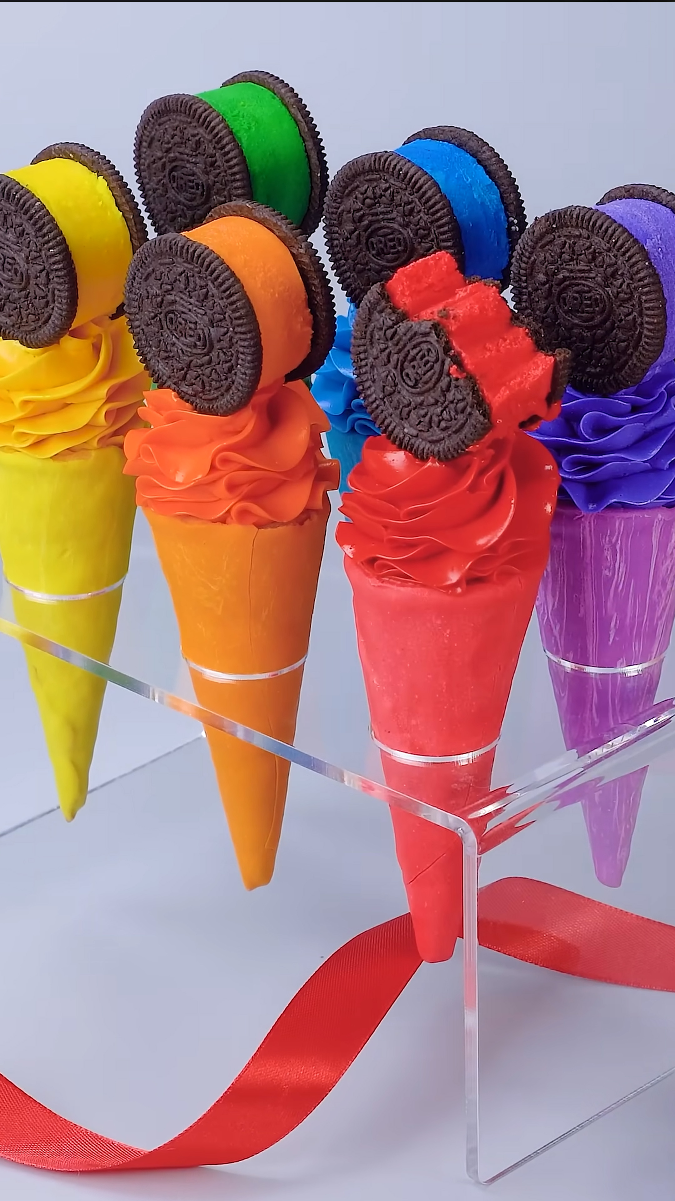 Rainbow ice cream cone