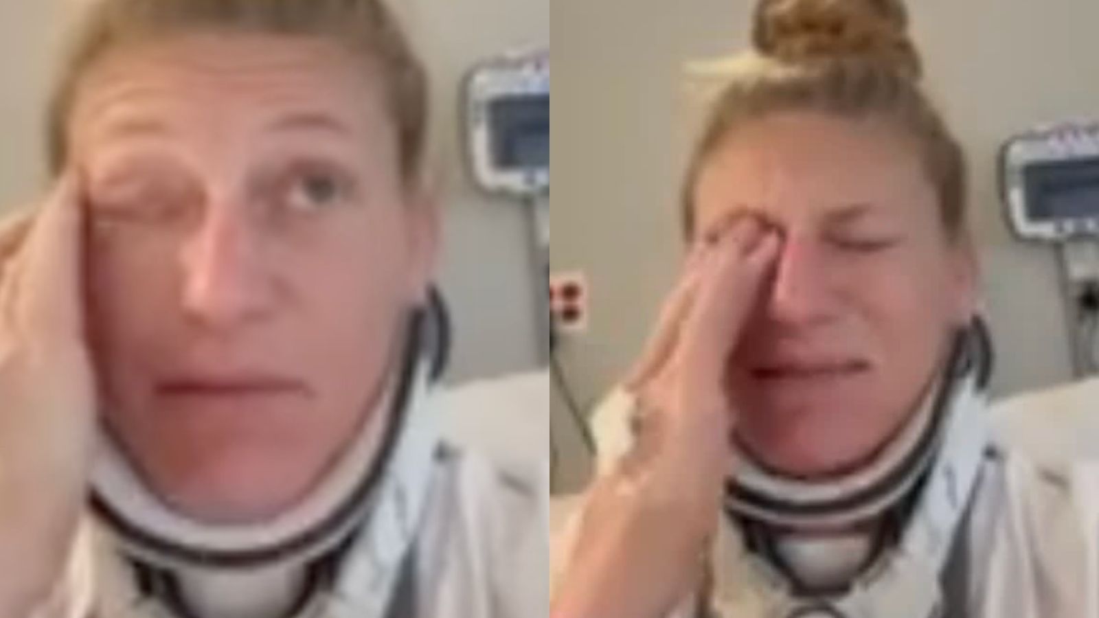 Kayla Harrison issues tearful message after neck surgery halts UFC 324 ...