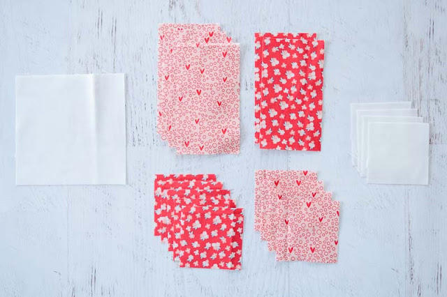 Woven heart quilt block