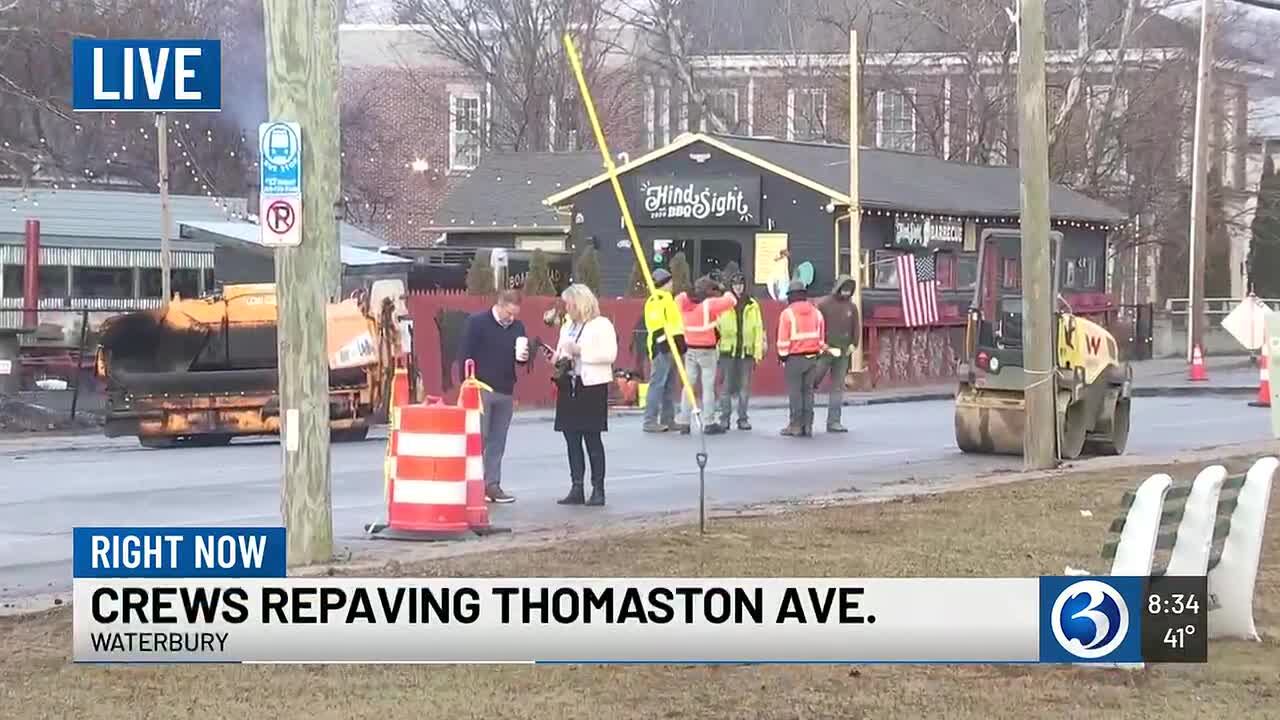 Waterbury begins paving work on Thomaston Avenue after water main break