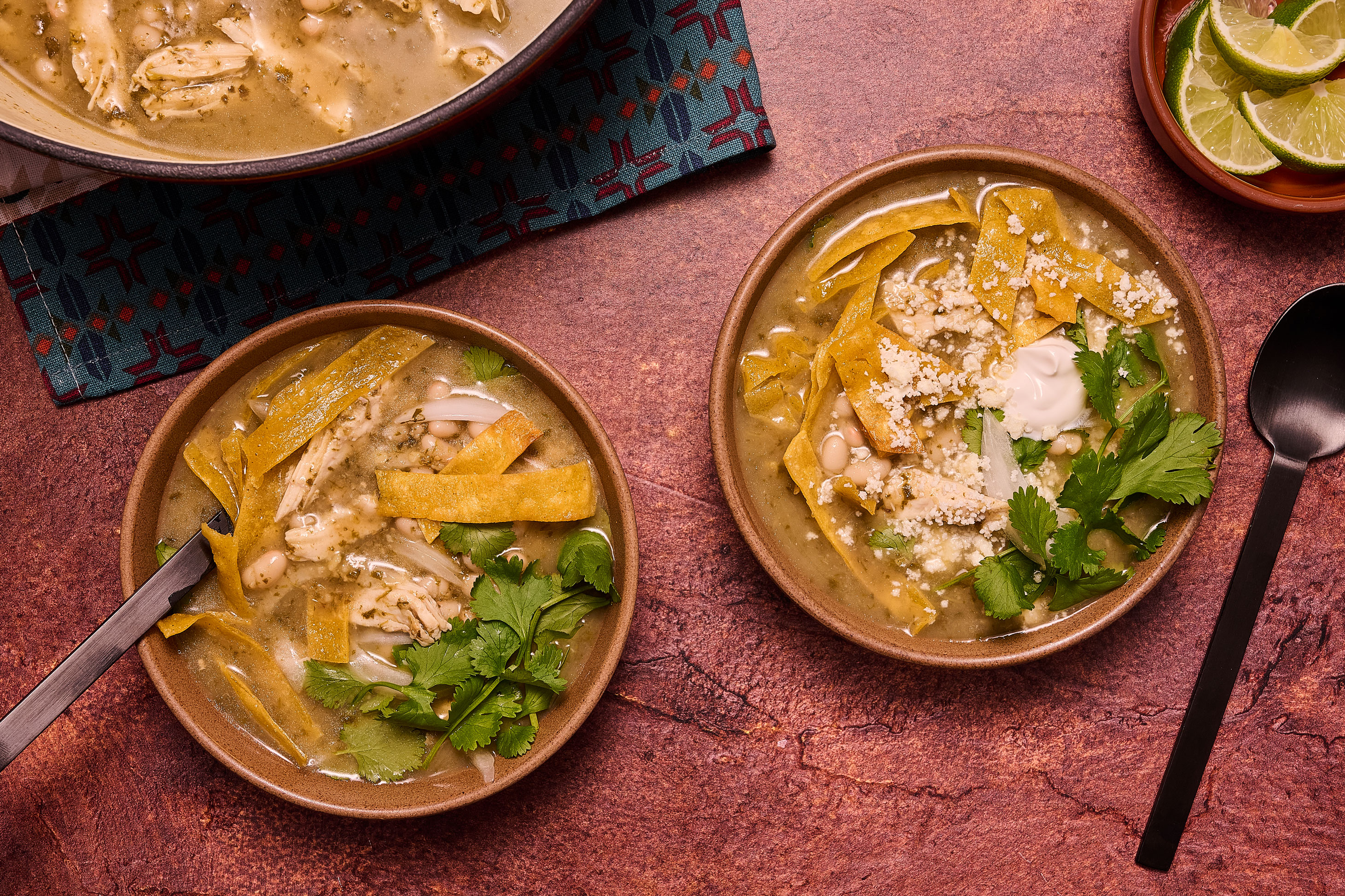 Tortilla soup gets a green, refreshing boost from salsa verde