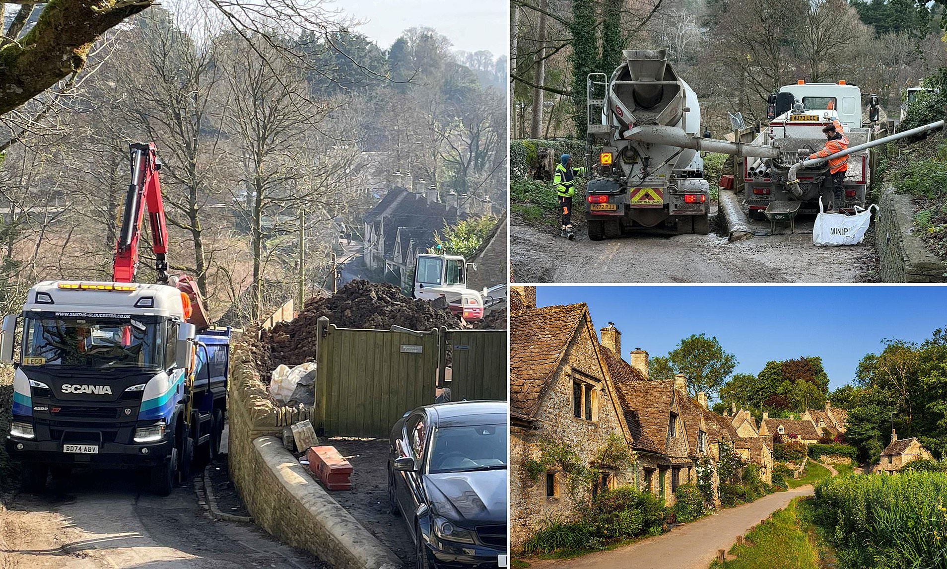 Armed police swoop on Britain's 'prettiest street' in the Cotswolds ...