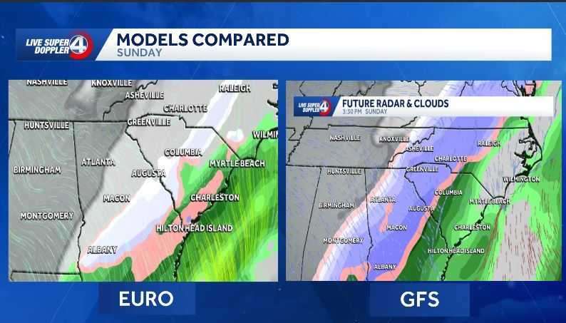 Watching snow chances for this weekend in the Carolinas