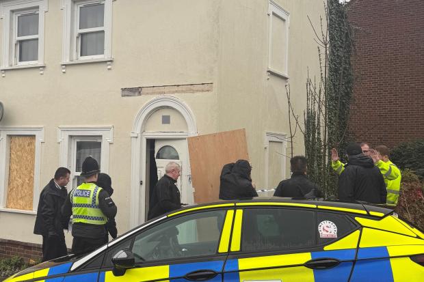Police execute warrant and evict occupant after reports of crime
