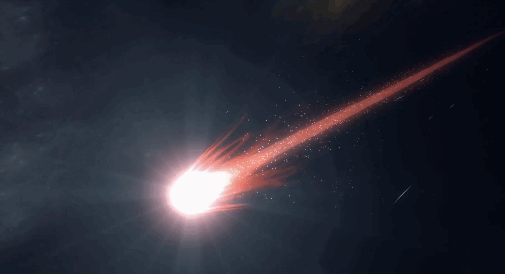 Imagine if Halley’s comet crashed into the moon