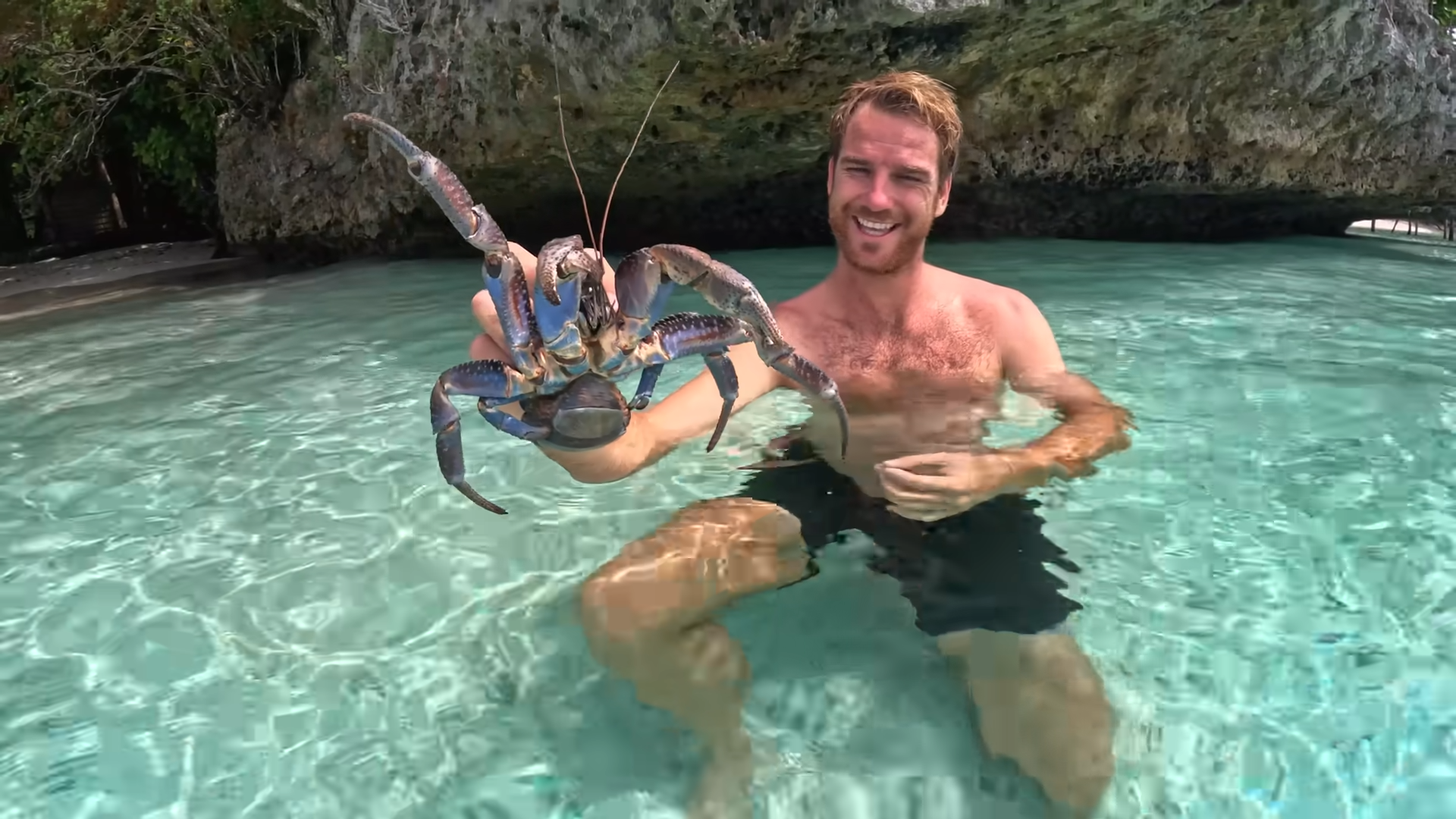 That's not a shell - stranded on an island where giant crabs hunt at night
