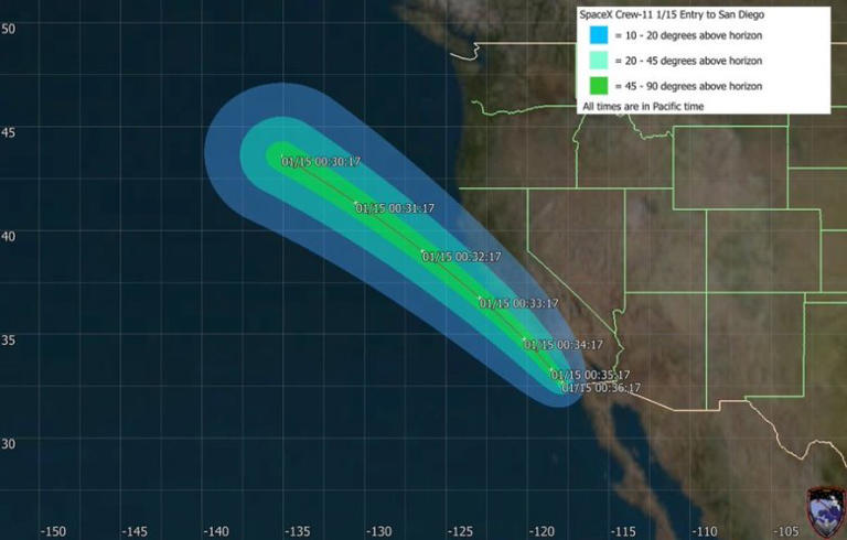 SpaceX capsule with ailing astronaut lands safely off San Diego