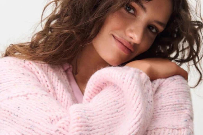 Next's £39 chunky knit cardigan is warm and cosy, yet hints at lighter ...