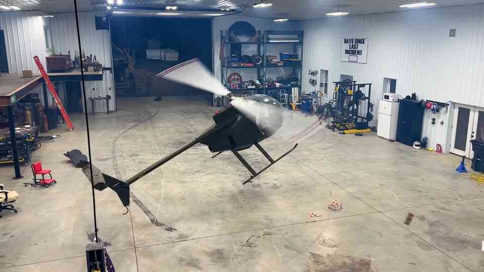 We bought a military helicopter - then tried flying it indoors