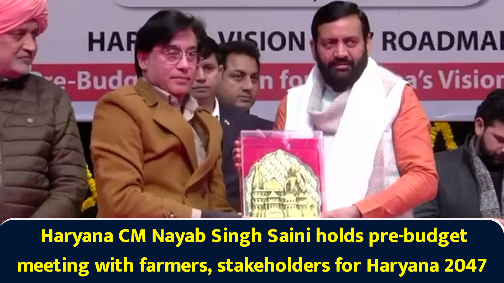 Haryana CM Nayab Singh Saini holds pre-budget meeting with farmers ...