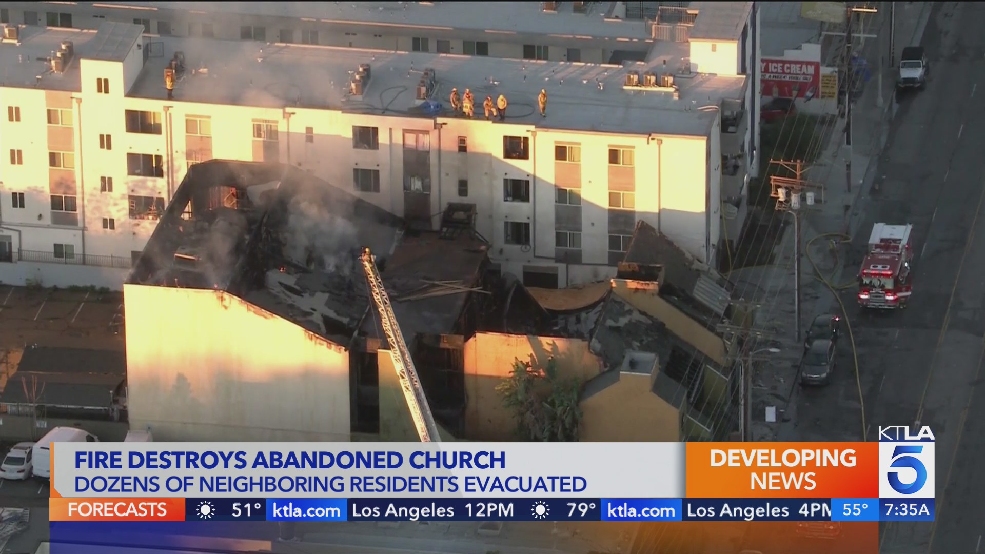 Cadaver dogs resume search at burned North Hills church