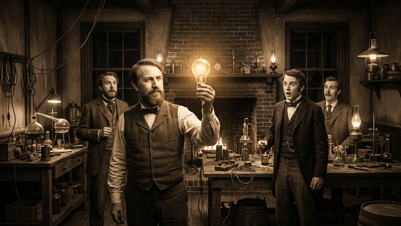 Edison lights up the future in 1879