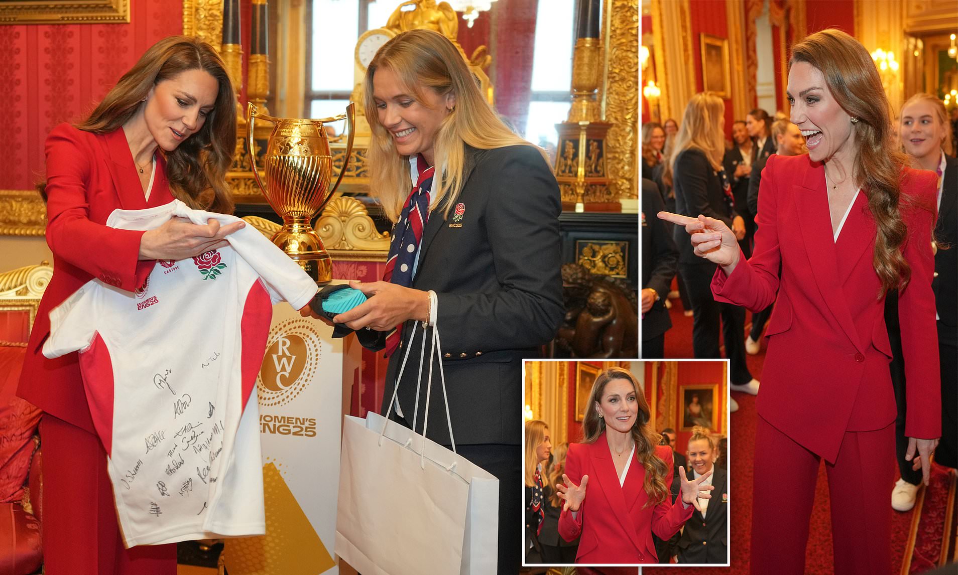 Kate tells England's Rugby World Cup-winning women: 'You don't want to ...