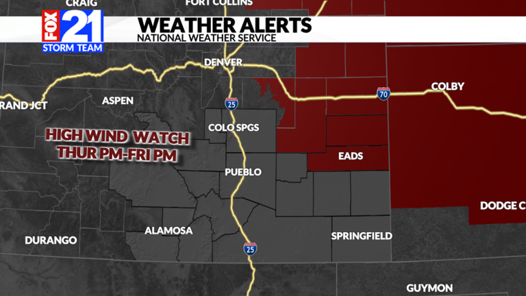 Warm and windy today, cold and windy tomorrow