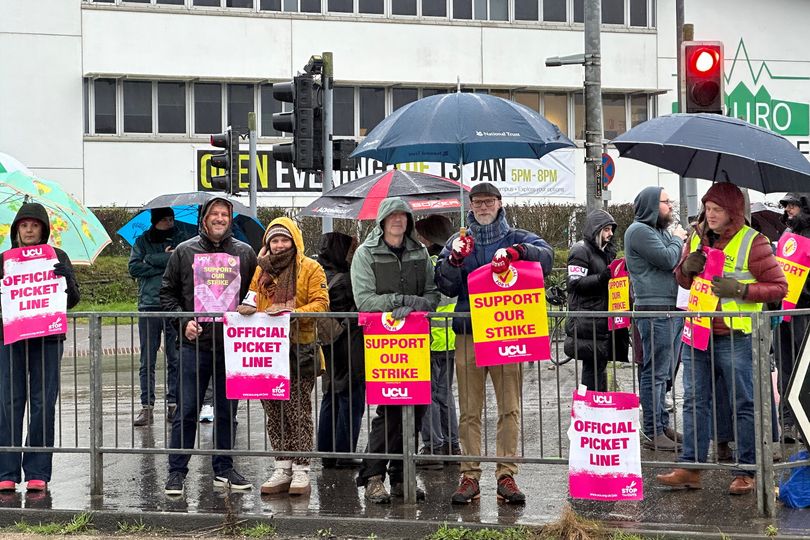 'Overworked, burnt out, underpaid' Truro College staff strike
