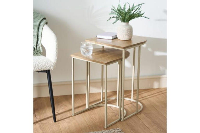 Embrace a spring vibe with these oak-effect nesting tables from Home ...