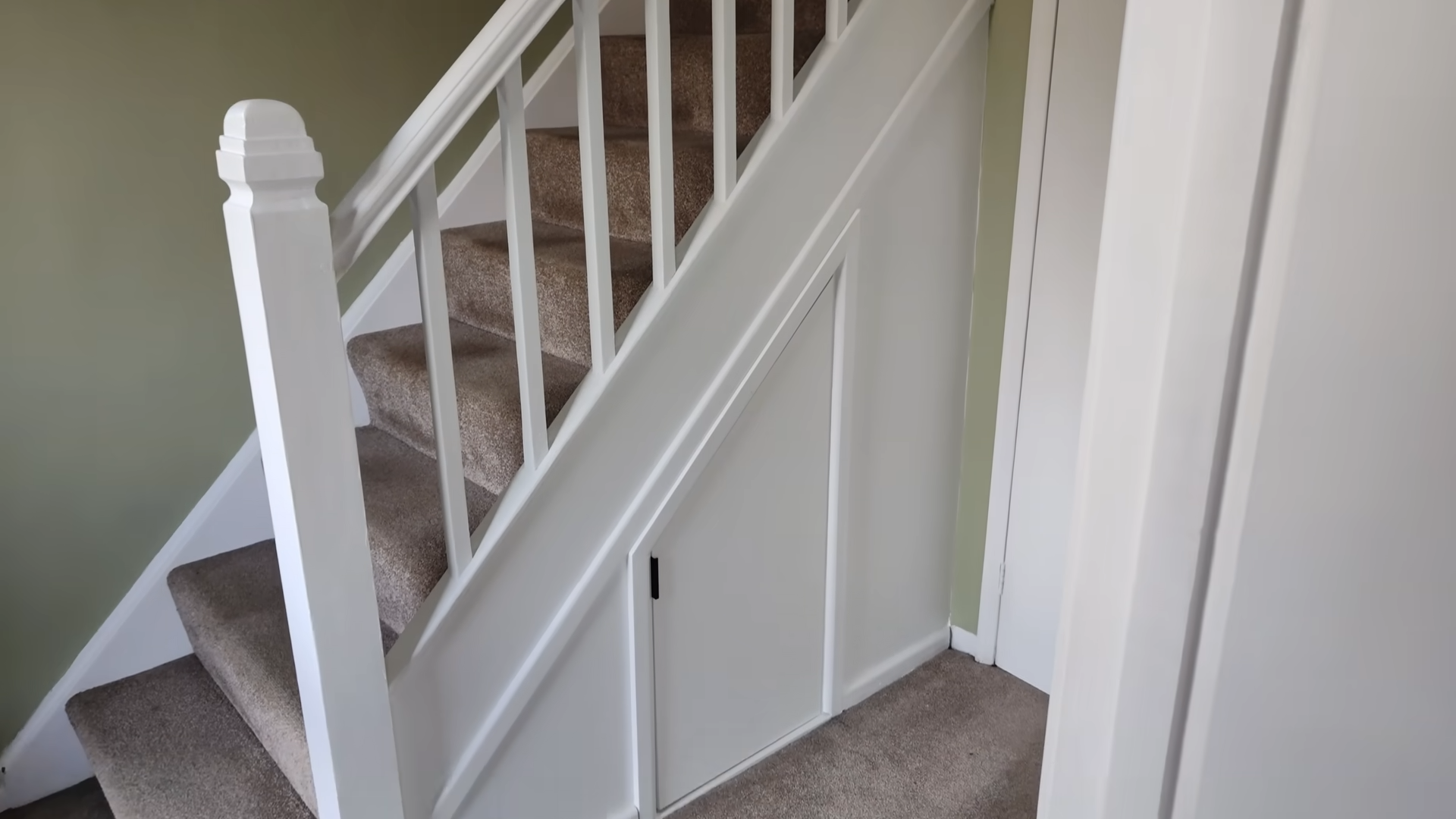 DIY under stairs storage space