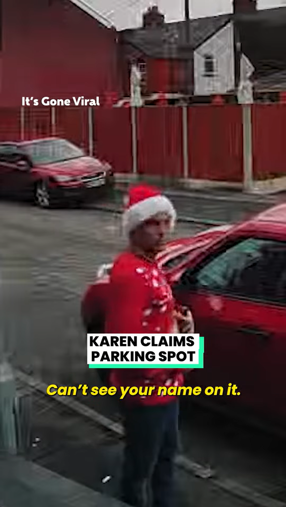 Karen claims parking spot