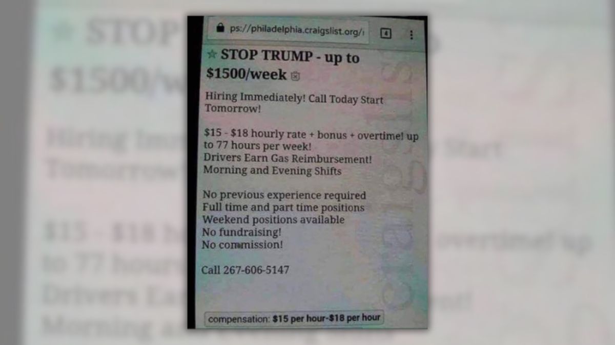 'Stop Trump' Craigslist ad recruiting paid protesters isn't from ...