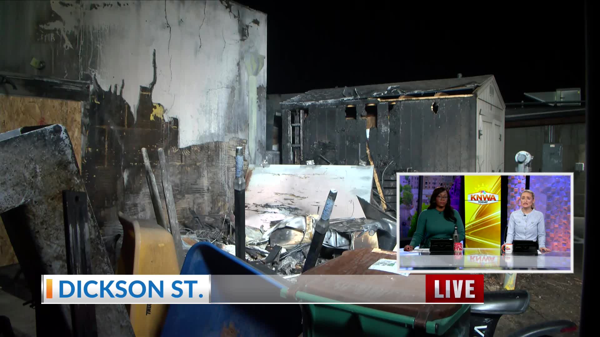 Fire breaks out on Dickson Street