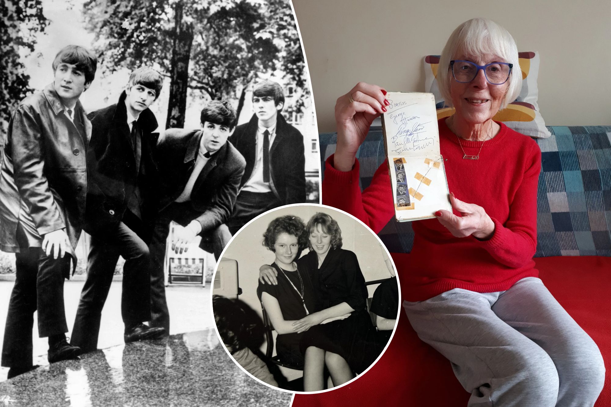 Rare Beatles autographs and George Harrison’s broken guitar string ...