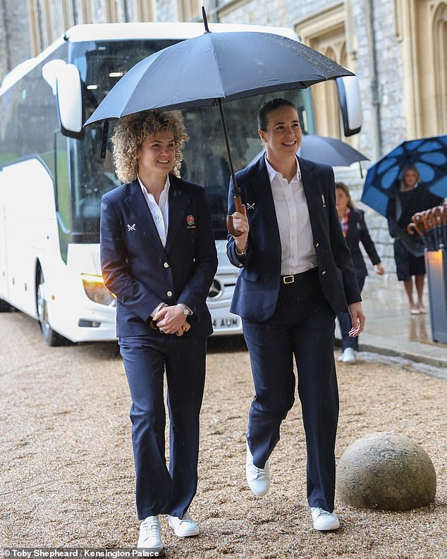 Princess Kate greets England's Red Roses at Windsor Castle to celebrate ...
