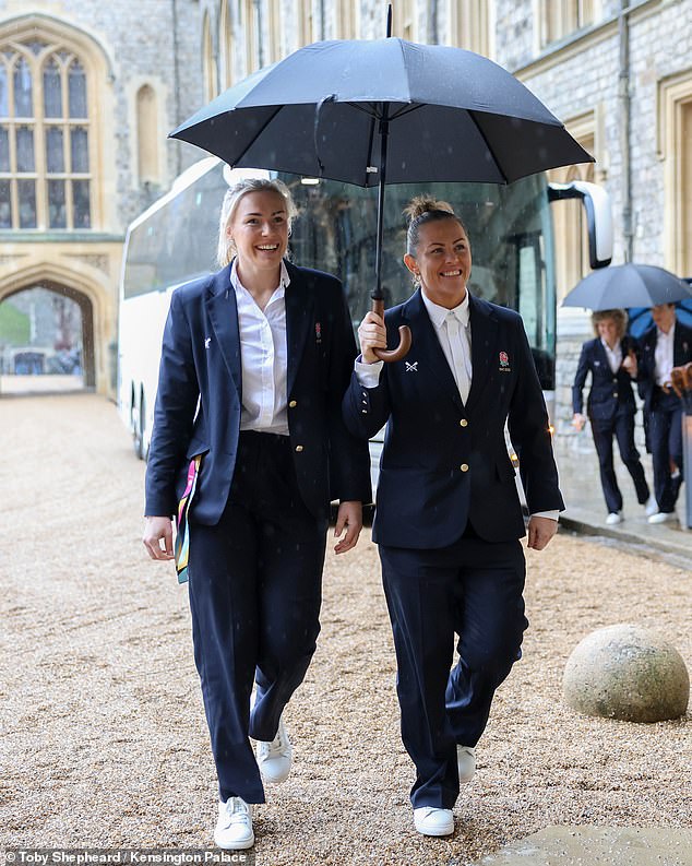 Princess Kate greets England's Red Roses at Windsor Castle to celebrate ...