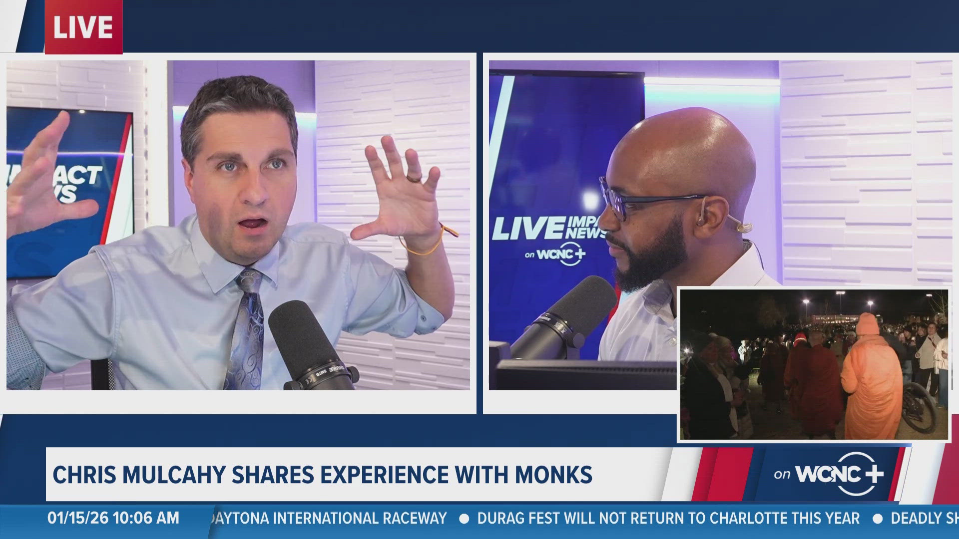 Chris Mulcahy shares his experience with the monks in Charlotte