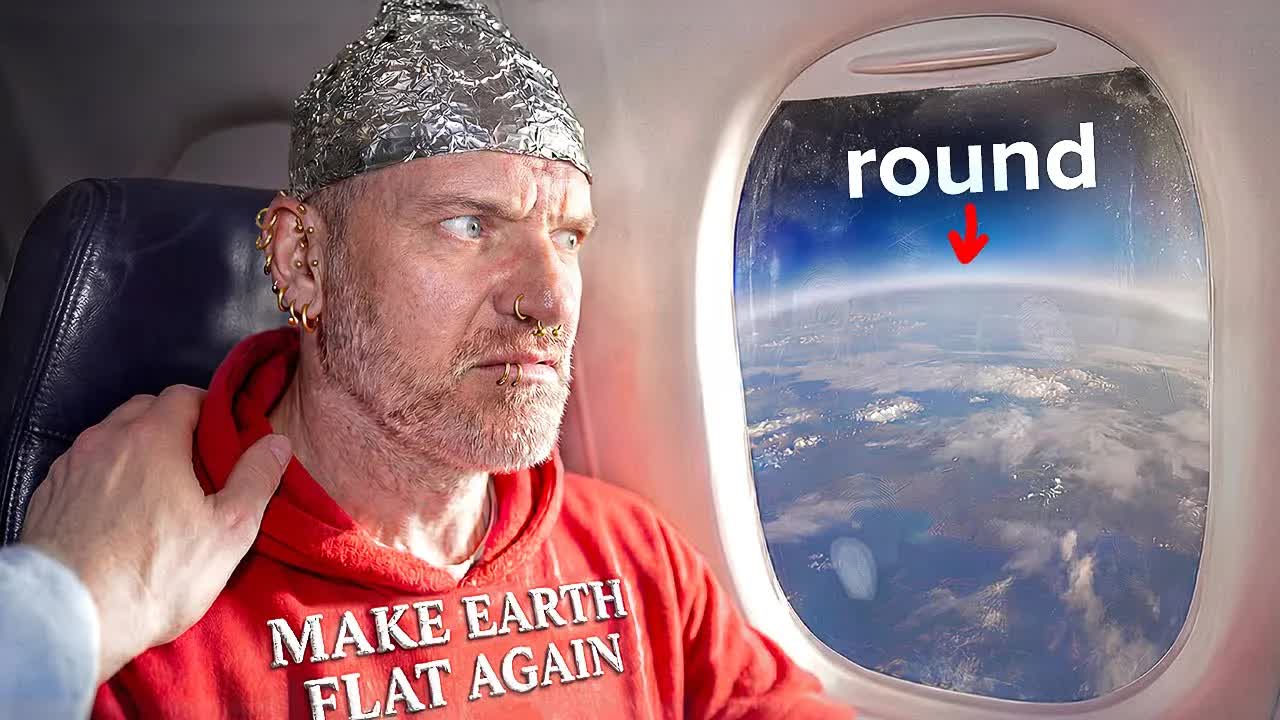 I flew a flat earther around the world