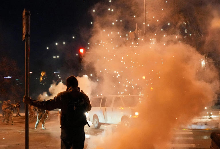 Photos capture new protests after second ICE shooting in Minneapolis