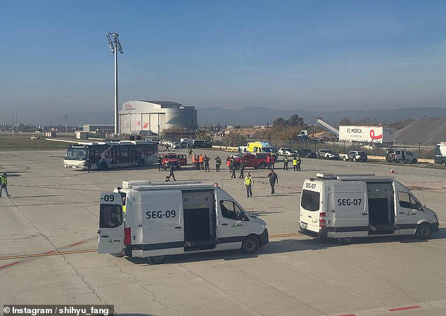 Passenger jet is surrounded by cops at Barcelona airport amid 'onboard ...