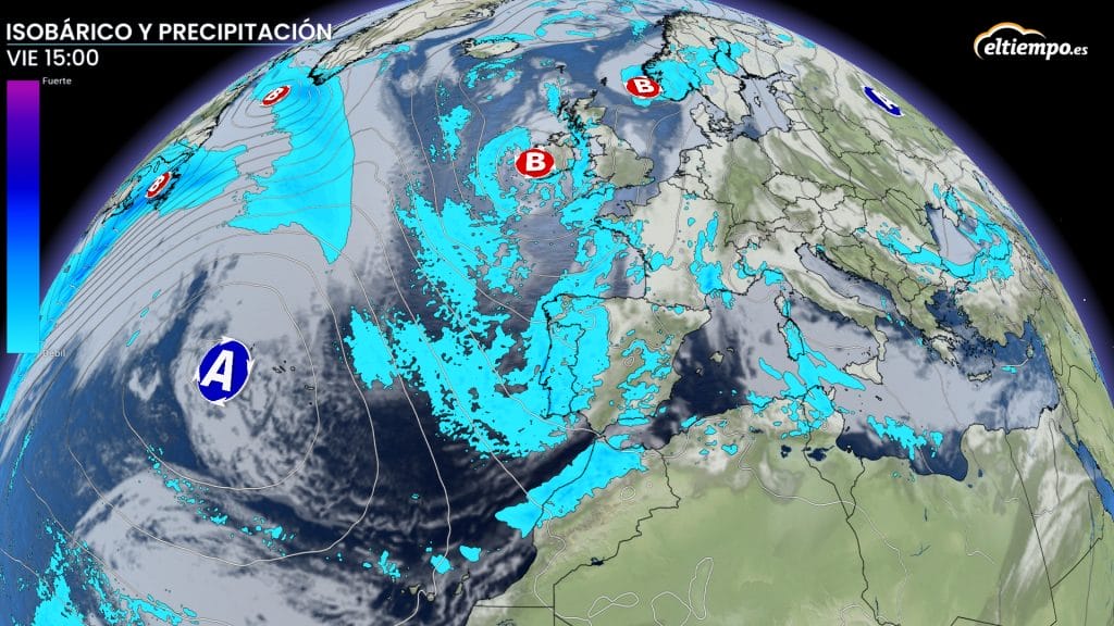 España entra en una fase inestable sin respiro: frente frío, nieve en ...