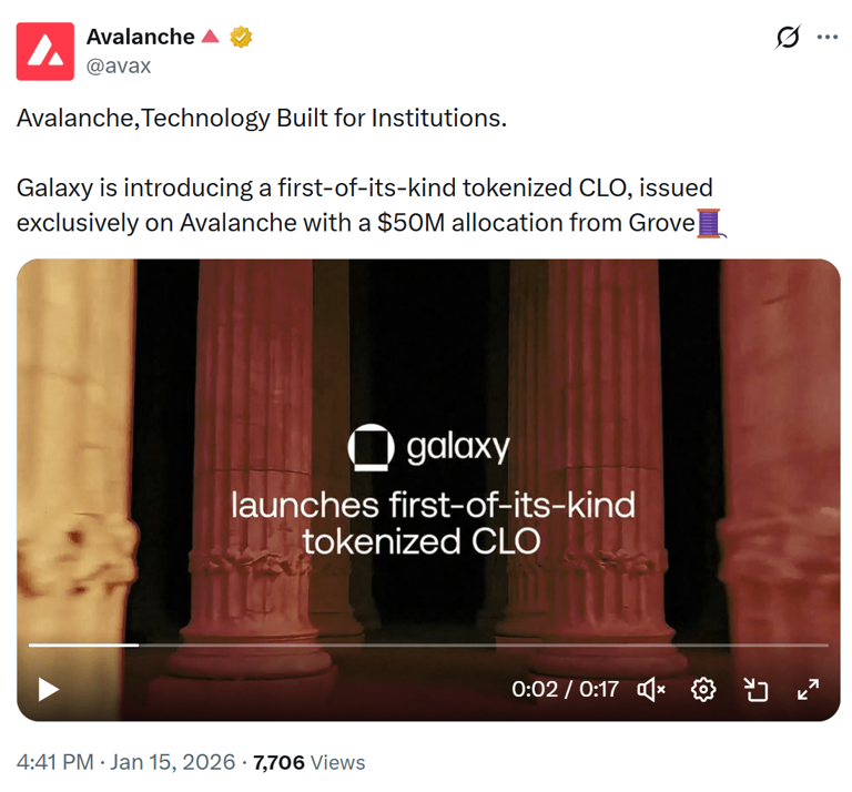 Galaxy closes first $75M blockchain-based loan deal on Avalanche